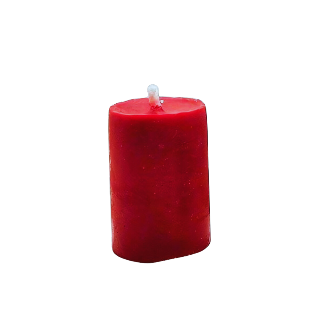 Grosse bougie Rouge teintée dans la masse 100% naturelle - Idéale pour ...